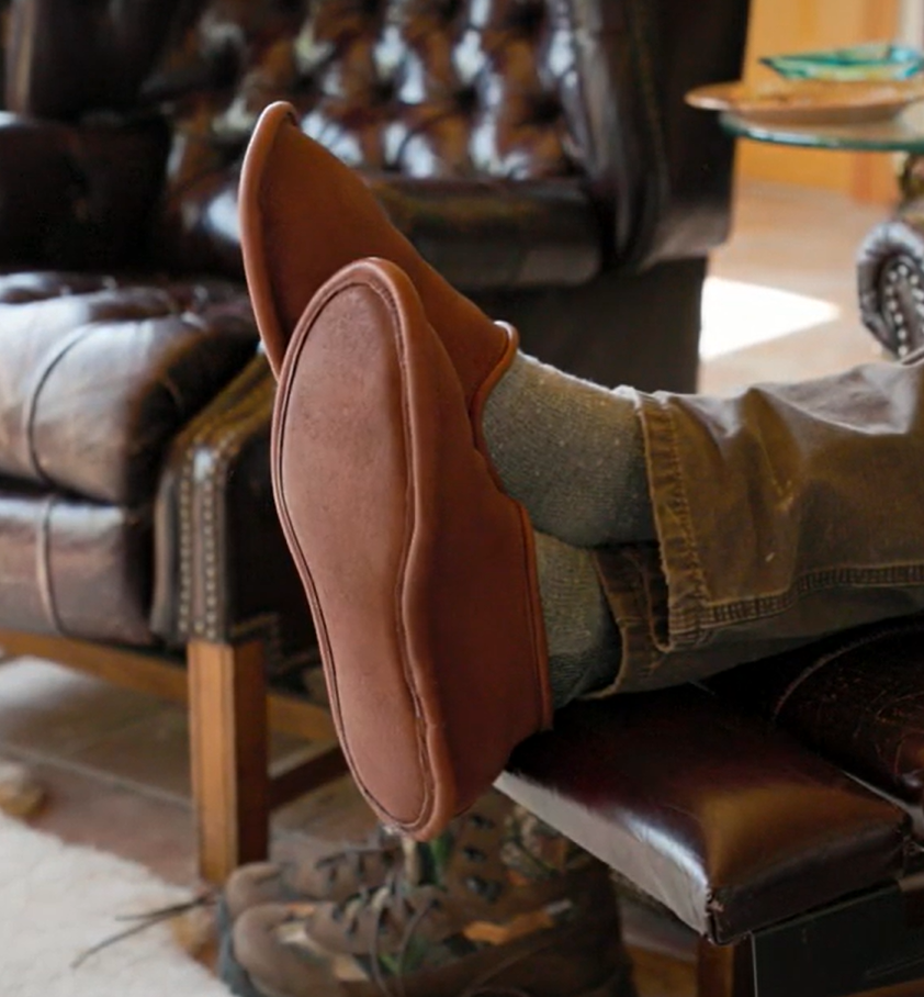 Premium Bison Leather Slippers - American Made Thurmoc Slippers ...
