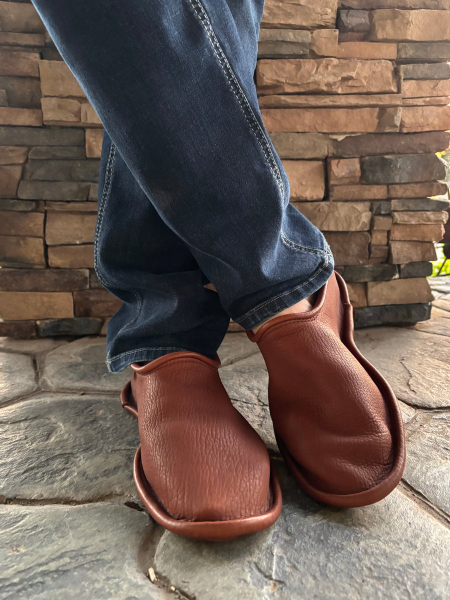 Premium Bison Leather Slippers - American Made Thurmoc Slippers ...